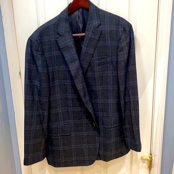 Joseph Abboud | Suits & Blazers | Black And Blue Checkered Sports Coat ...